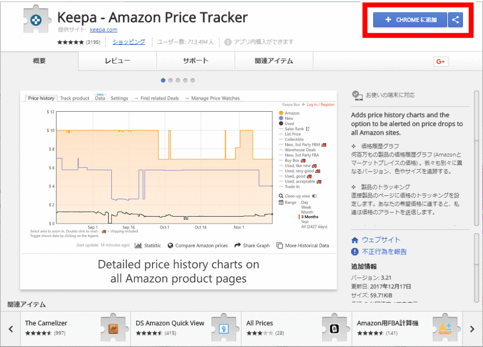 Keepaの機能と使い方 Amazonで価格履歴をグラフ表示できるブラウザ拡張 | uzurea.net