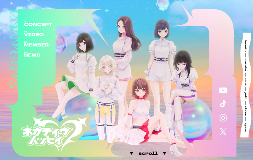 顔カワイイけど全員カス。『ネガティヴハッピィ』デビュー！ 新感覚アイドルコンテンツ Webサイト＆MV公開 | uzurea.net